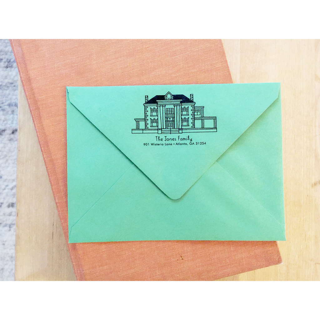 House Portrait - Custom Return Address Stamp – Sarah Neuburger